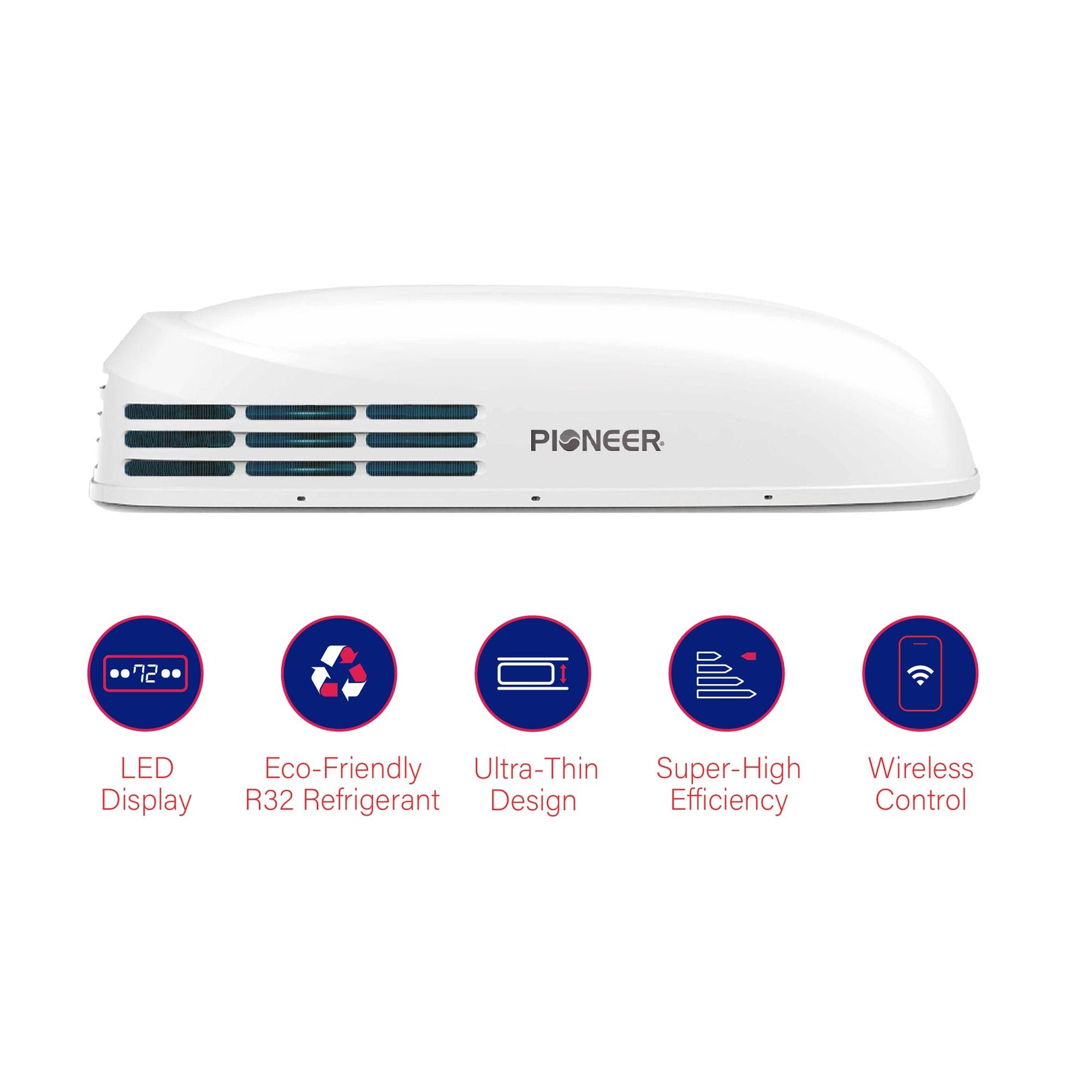 Pioneer® 13,500 BTU Full Inverter Rooftop Ductless RV Air Conditioner ...