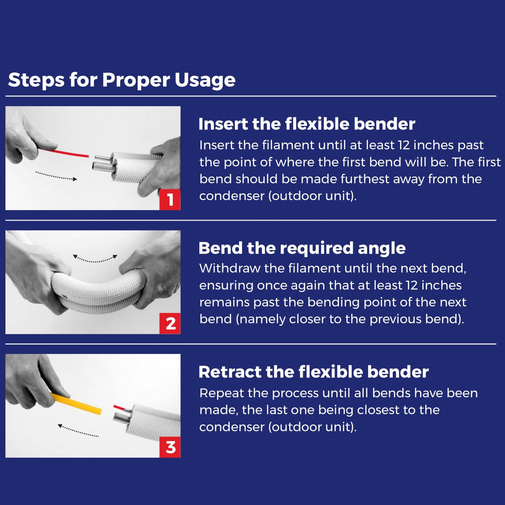 BendAid™ Flexible Easy Bender Kit for Split System Copper Linesets - 1 ...