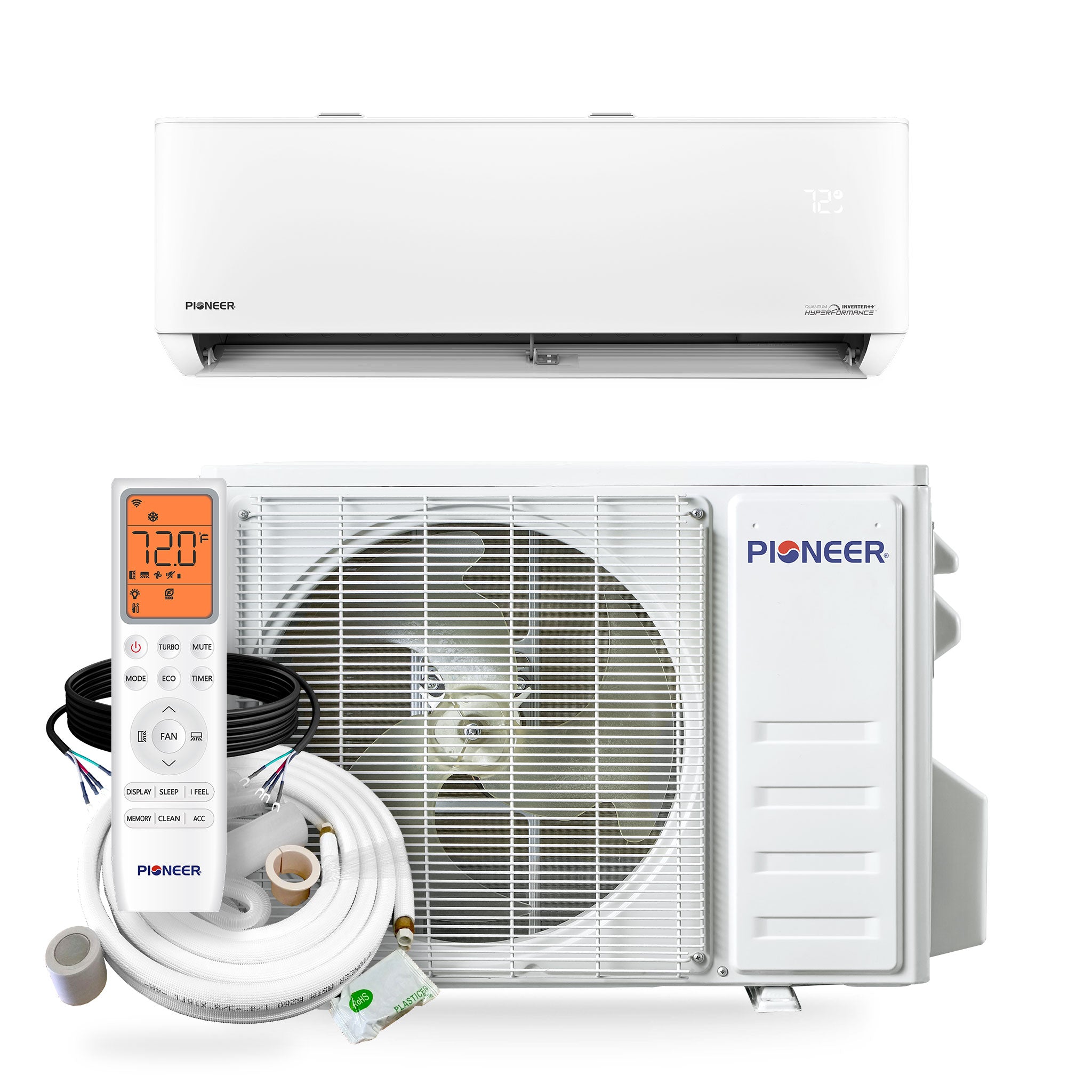Pioneer® Quantum Hyperformance™ 12,000 BTU 25 SEER2 230V High-Wall Duc ...