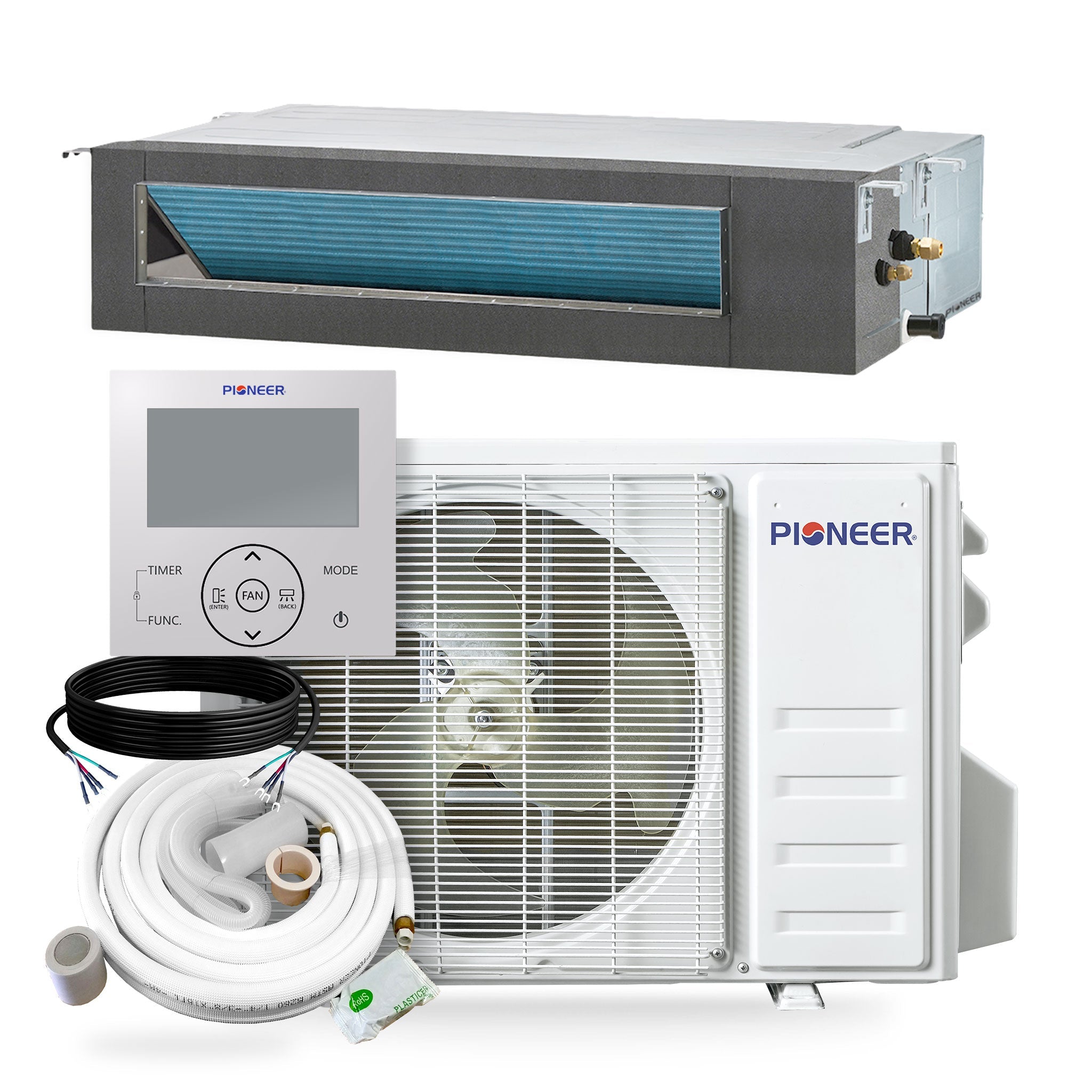 Pioneer® Quantum Ultra™ 24,000 BTU 19 SEER2 230V Ceiling Concealed Duc – Pioneer Official Store